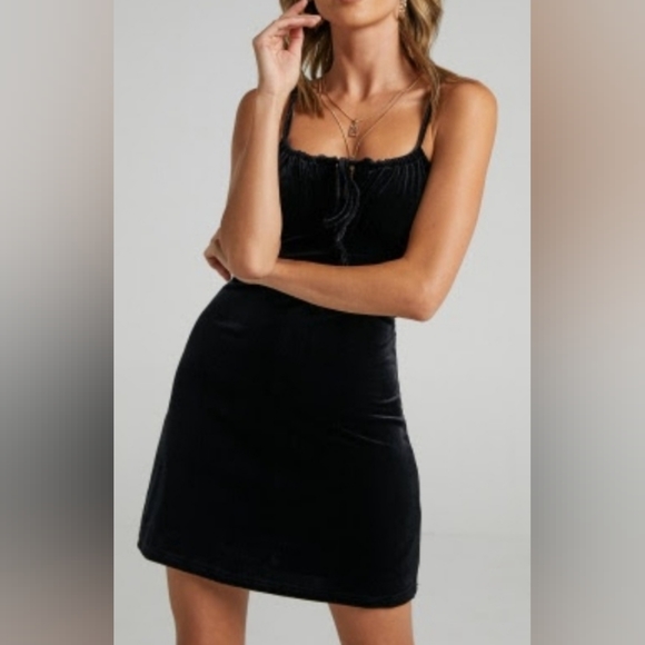 Showpo. | Dresses | Ive Got You Now Dress In Black Velvet | Poshmark